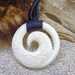 Maori Closed Koru Pendant Necklace Hand Carved Bone Surfer - Etsy
