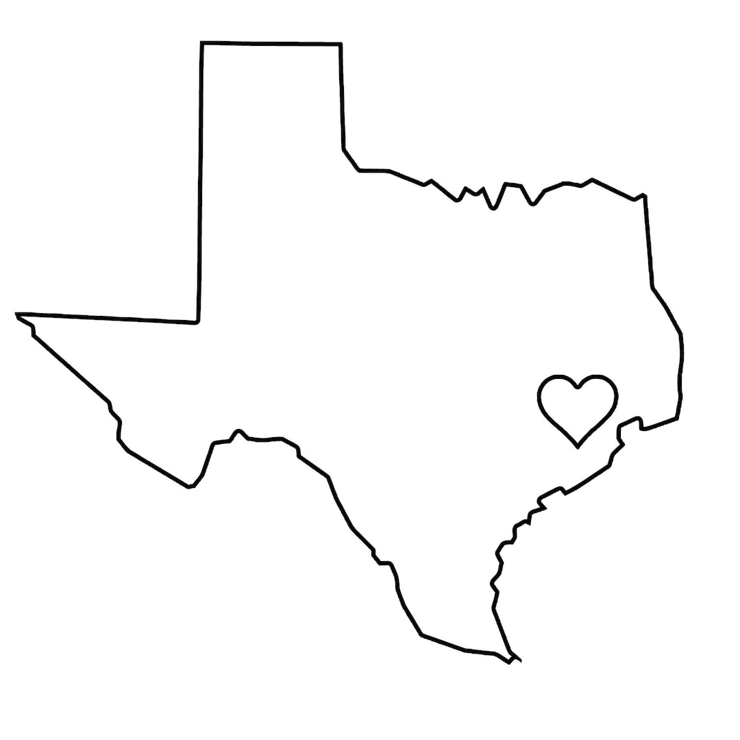 Texas Houston Heart SVG - Etsy