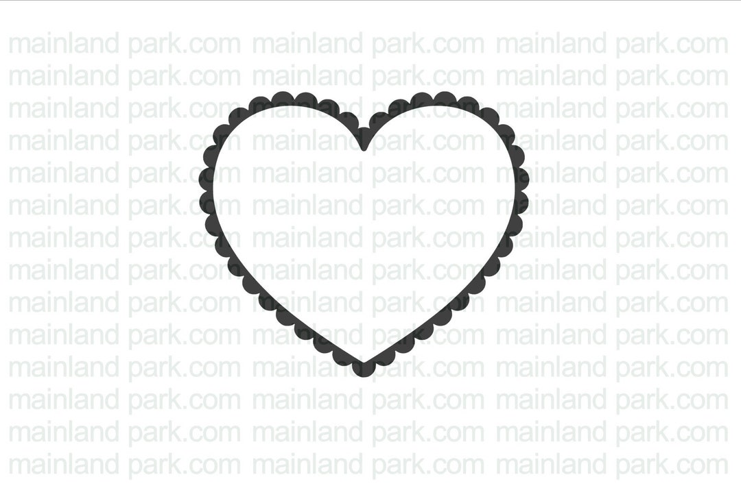 Scalloped Heart SVG, Cut File, (digital Download) - Etsy