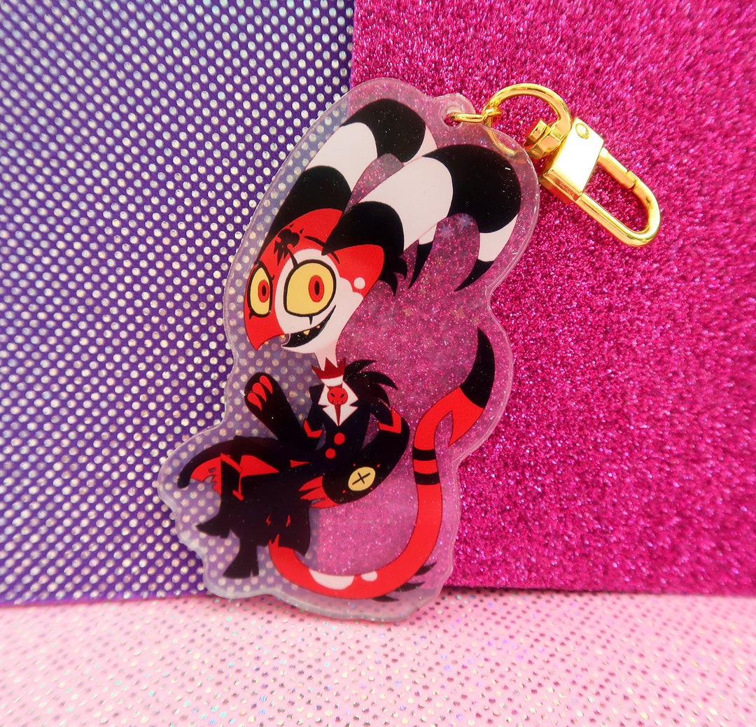 Blitzo Keychain Charm Imp Demon Hell Keyring Aesthetic Star Holographic ...