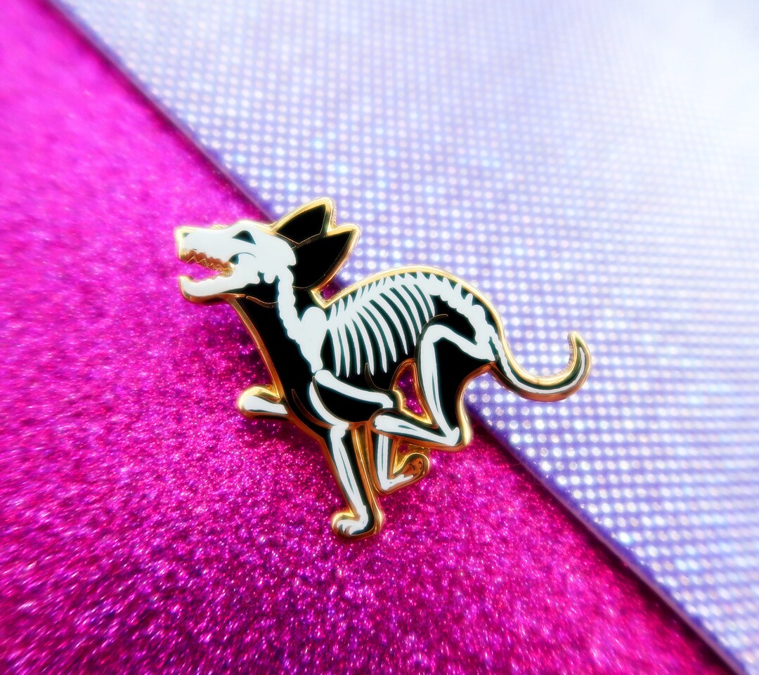 Skeleton Hound Jackal Anubis Egyptian Myth Pin - Etsy