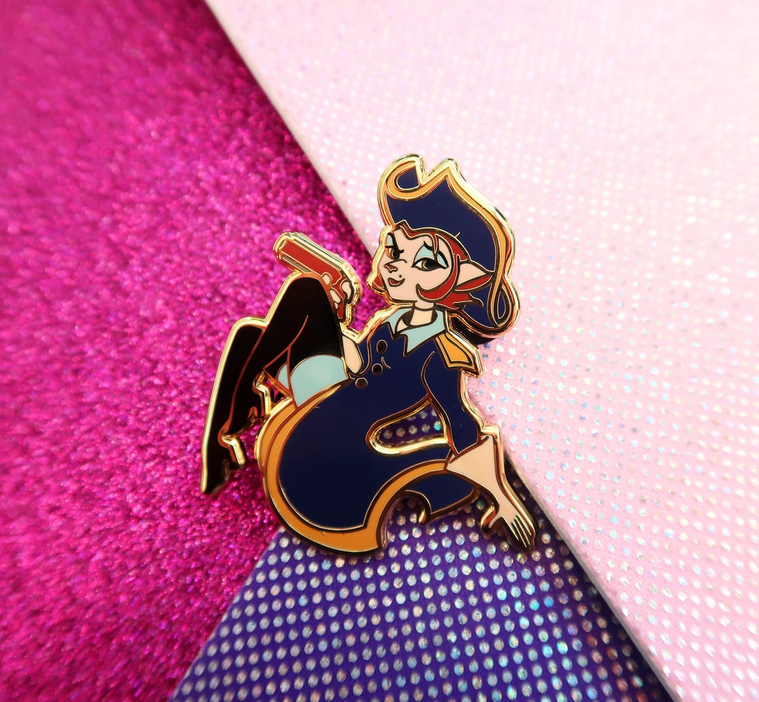 Captain Amelia Treasure Cat Lady Enamel Pin - Etsy