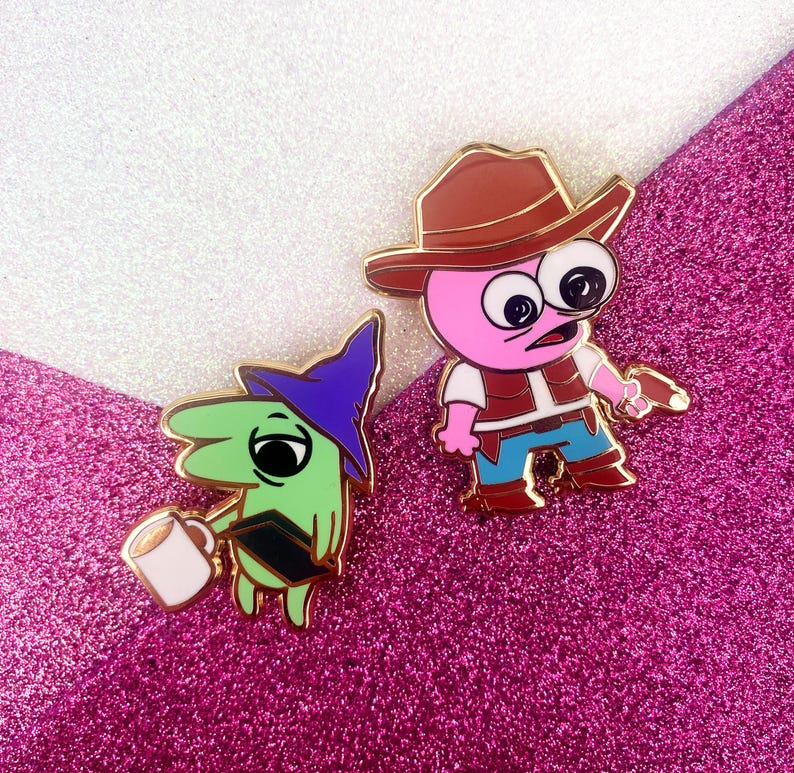 Glep Cowboy Pim Enamel Pins Quirky Badge Allan - Etsy Australia
