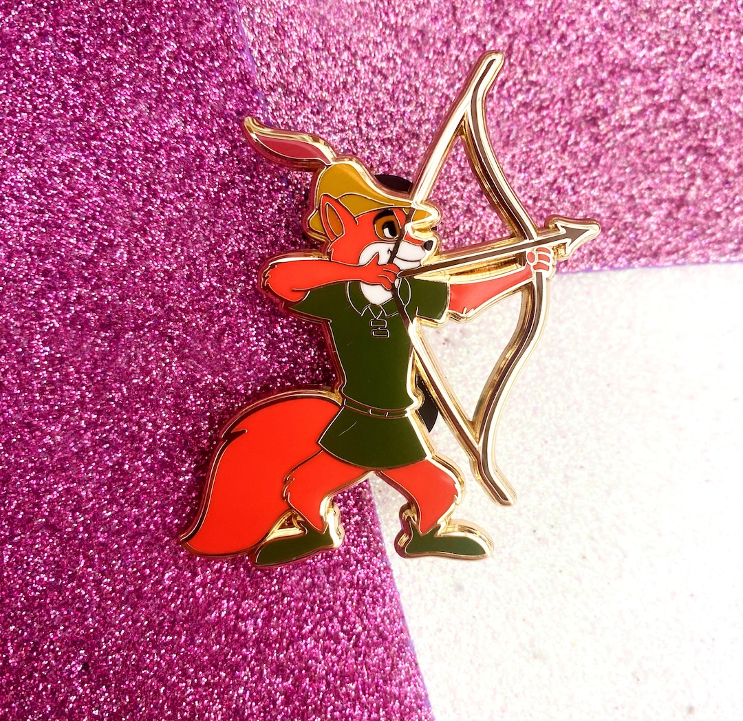 Robin Hood Fox Enamel Pin Bow and Arrow Nostalgia Childhood - Etsy