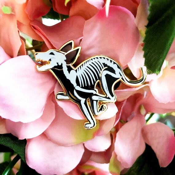 Skeleton Hound Jackal Anubis Egyptian Myth Pin | Etsy
