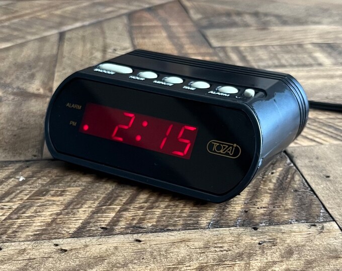 Vintage Tozai Digital Alarm Clock - Model No. 1201 S/no. 6-96 - Tested ...