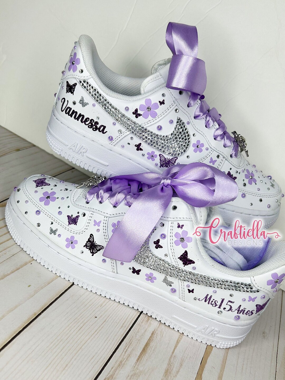 Personalized Quince Shoes | Bling Sneakers | Custom Quinceañera Gift - Etsy