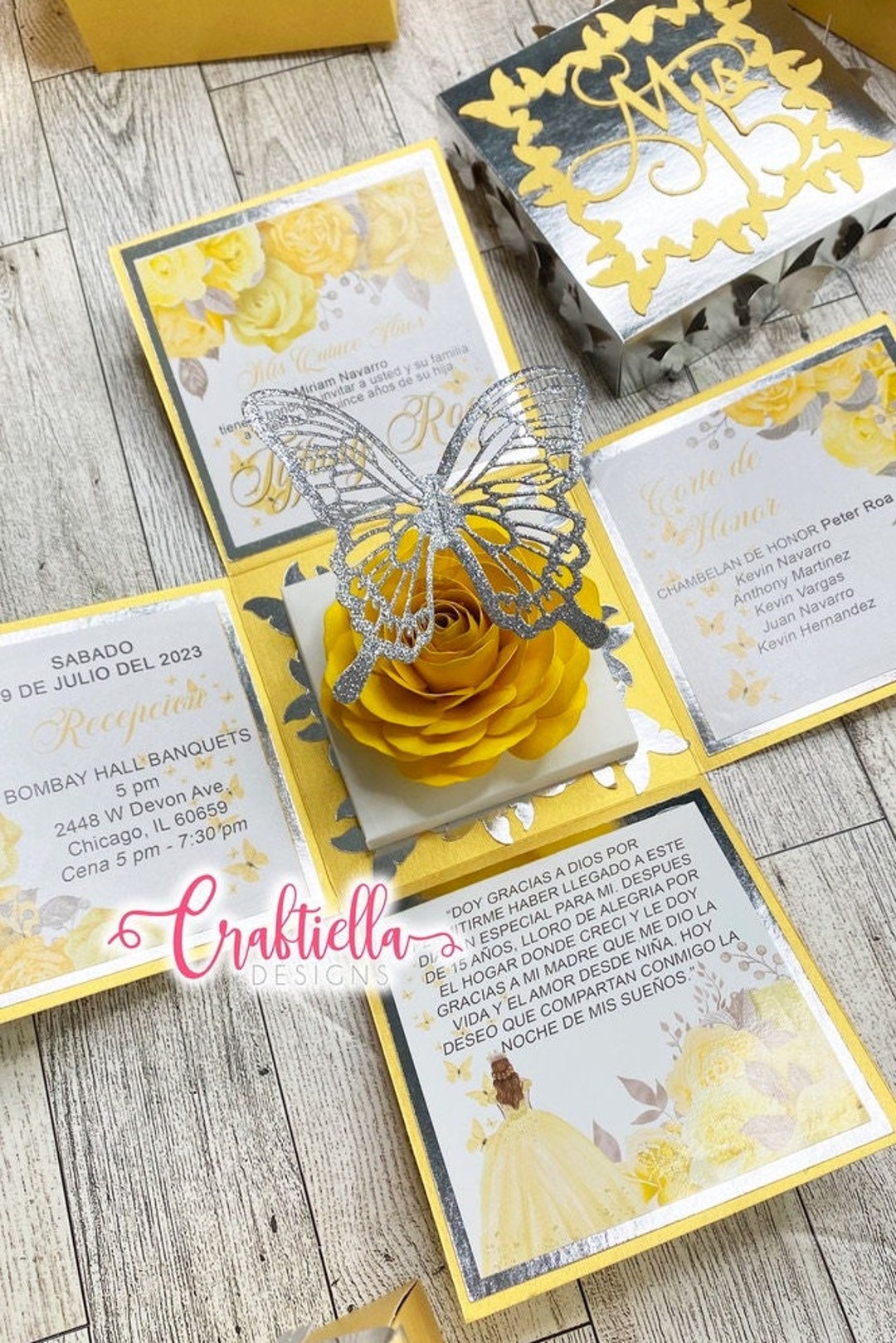 Quinceañera Invitations Explosion Box Invitaciones | Any Theme ...