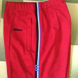 Vintage Wilson Bottom Tear Away Snap Sweatpants in Black, White and ...