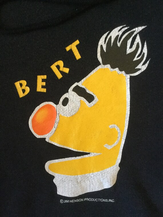 Vintage BERT Sesame Street Hoodie Pullover Sweatshirt… - Gem