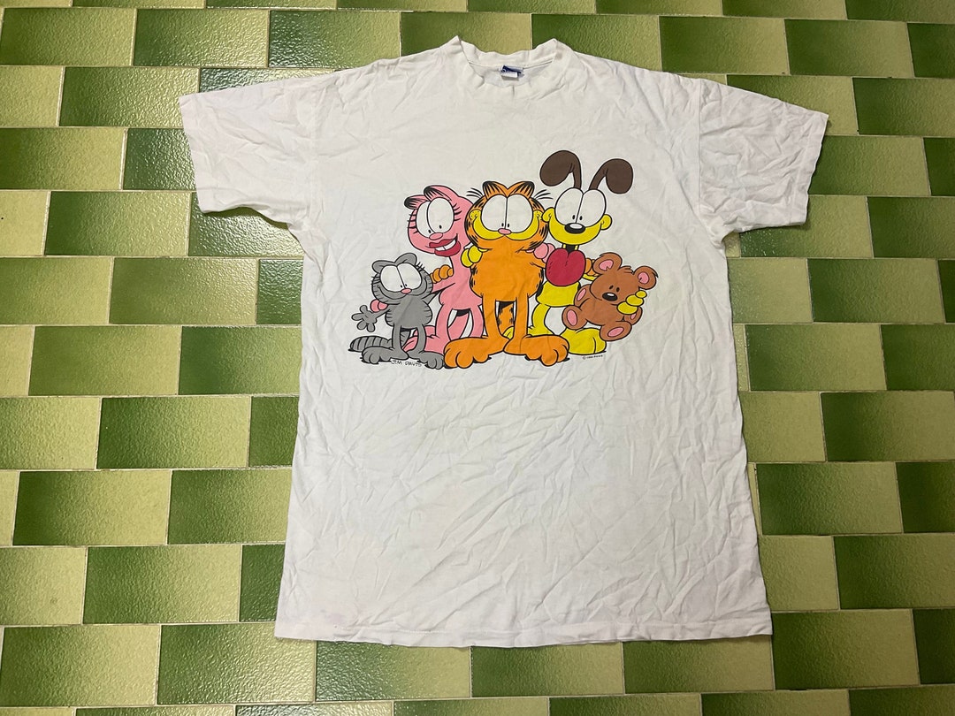 Vintage 90s 1994 Garfield and Friends T-shirt Odie Nermal & Arlene Fits ...