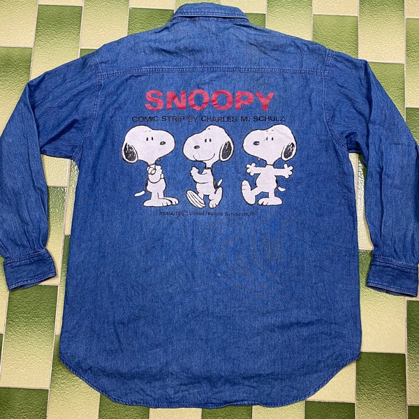 Snoopy Denim Jacket - Etsy