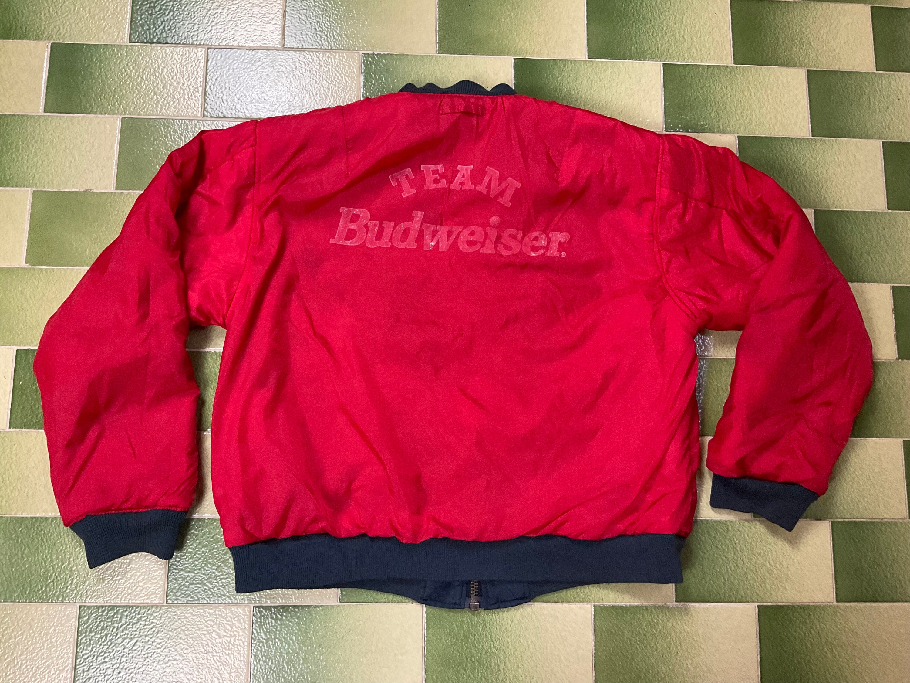 Team Budweiser Reversible Bomber Flight Jacket Full-zip With - Etsy