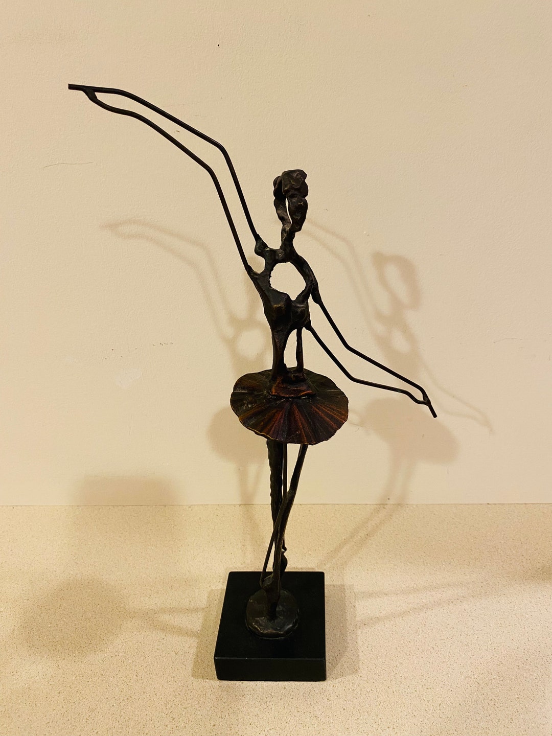 Modern Brutalist Bronze Ballerina Sculpture Alberto Giacometti Style 15 ...