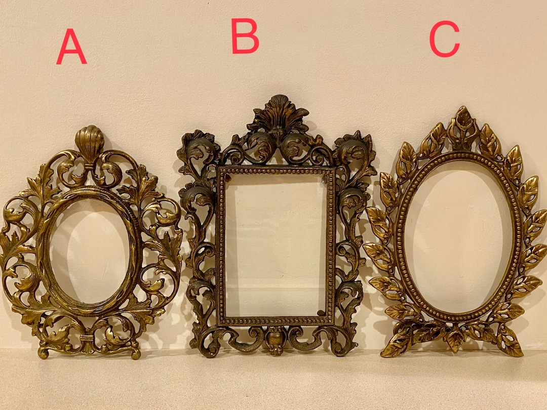 Antique Victorian Baroque Style Brass Picture Frames - Etsy