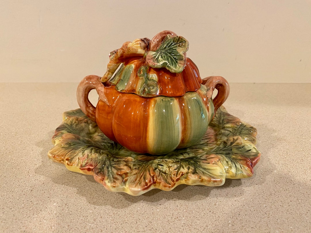 Spode Harvest Pattern Sugar Bowl With Lid and Leaf Tray - Etsy