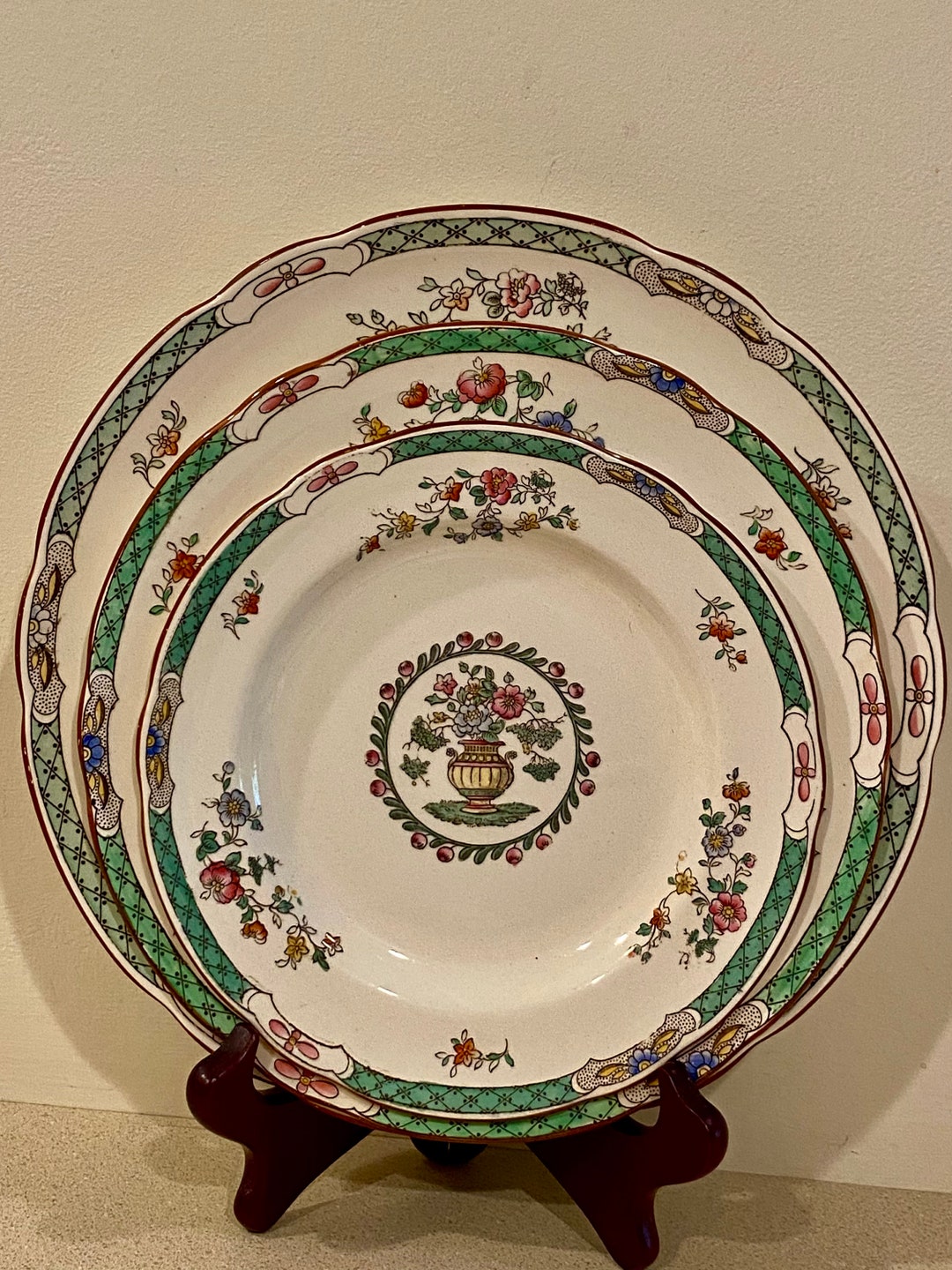 Antique Copeland Spode England 1934 Korea Colour Pattern Plates - Etsy