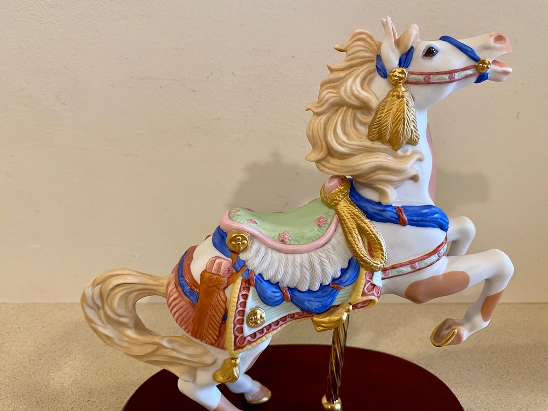 Lenox 1991 Carousel Horse Western Pinto 8.75"h 8.5"l - Etsy