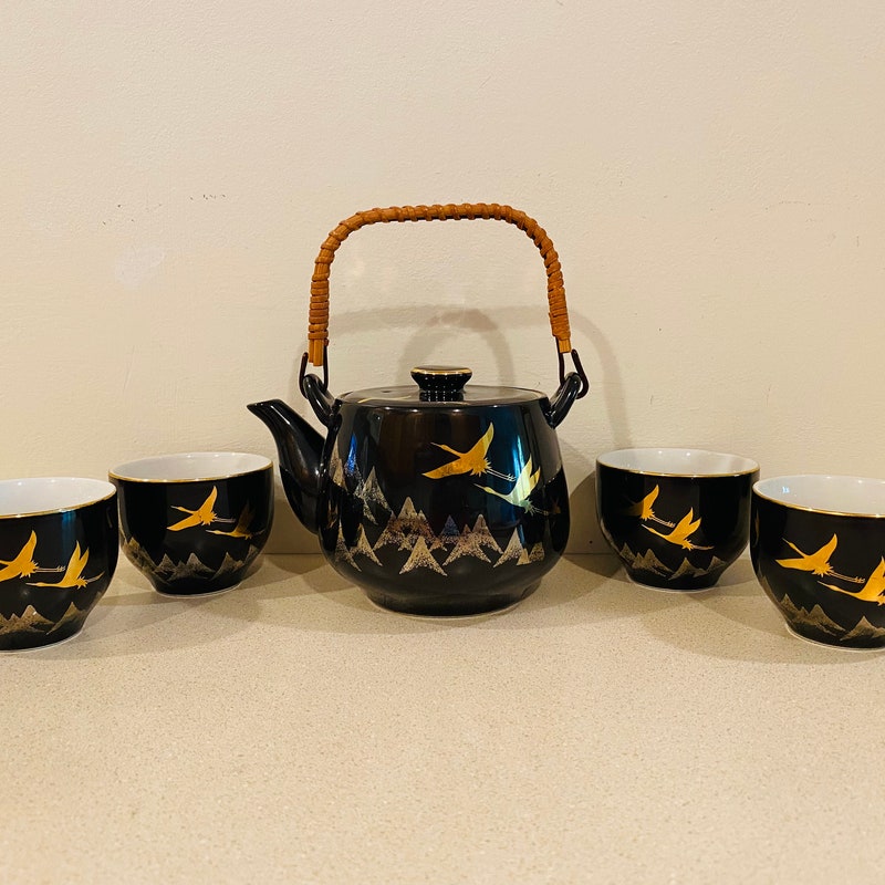 Black Tea Set - Etsy