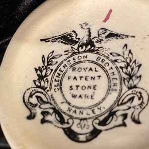 Antique 1870s Clementson Brothers Royal Patent Hanley England Stoneware ...