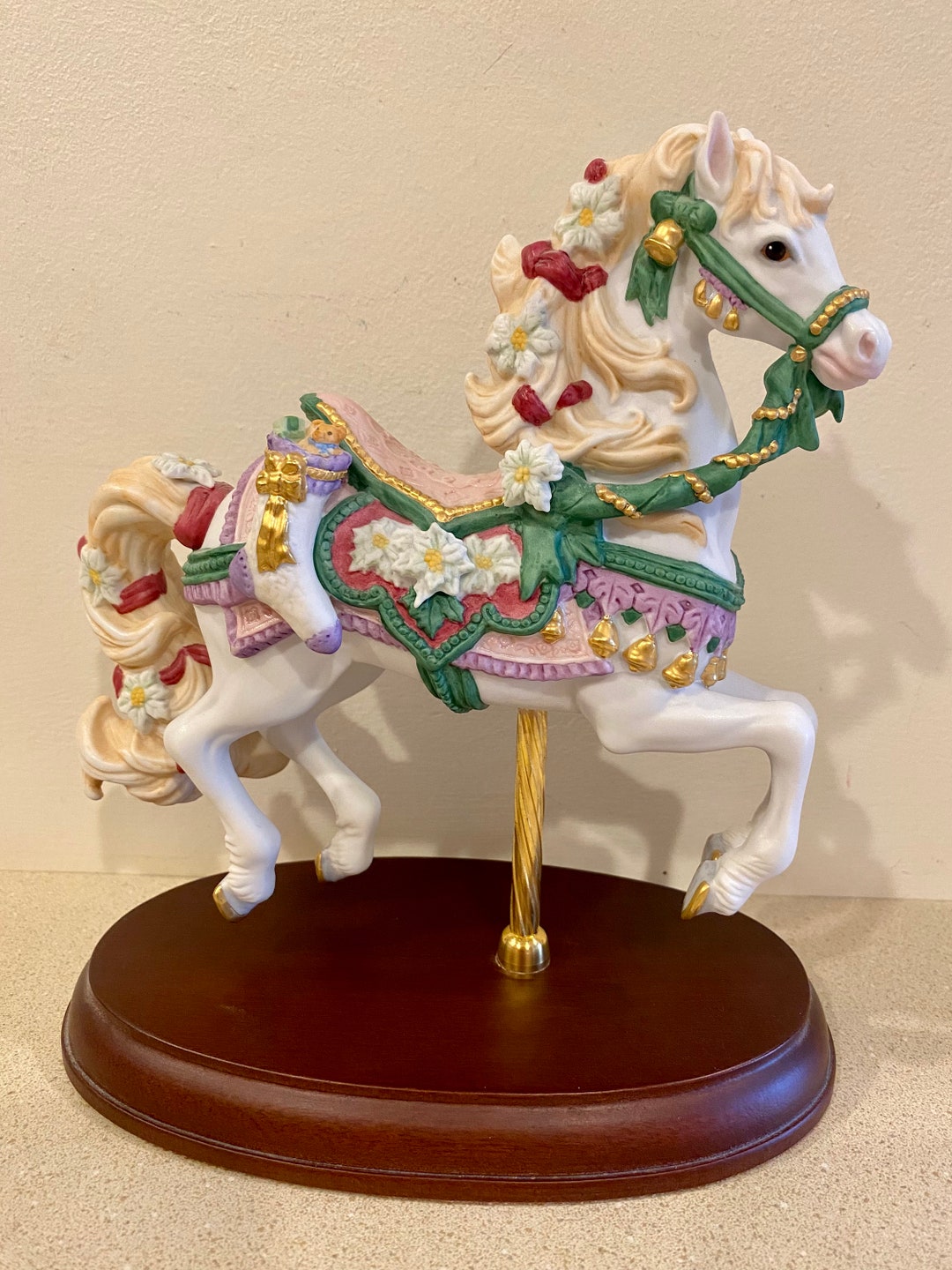 Lenox 1993 Christmas Carousel Horse 8h" by 7.5"l - Etsy
