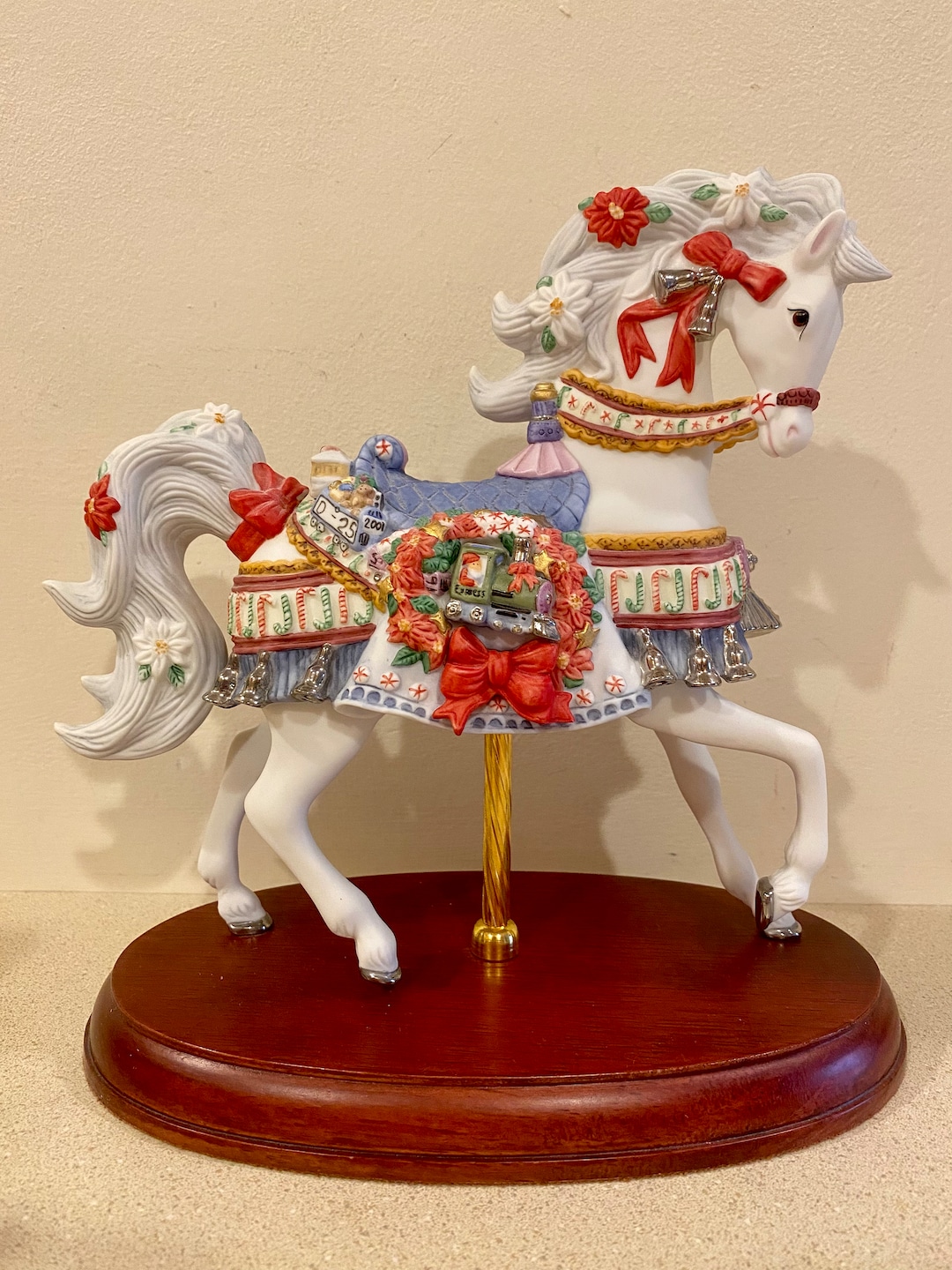 Lenox Carousel Horse 2001 Christmas North Pole Express 8.5" by 8.5" - Etsy