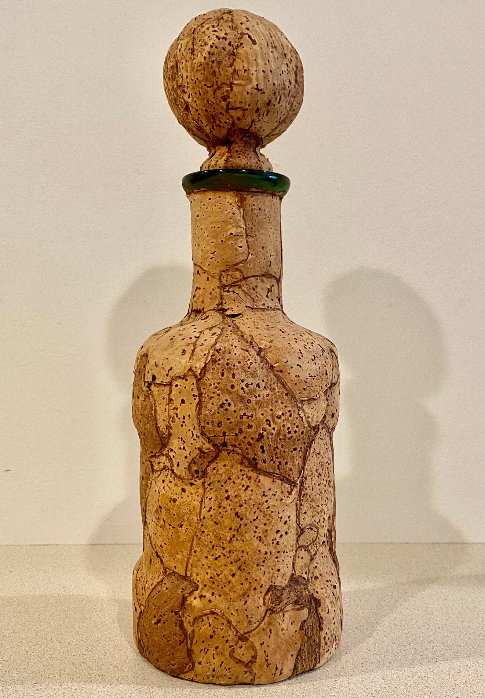 Extremely Rare Vintage Italian Cork Bark Liquor Decanter With - Etsy