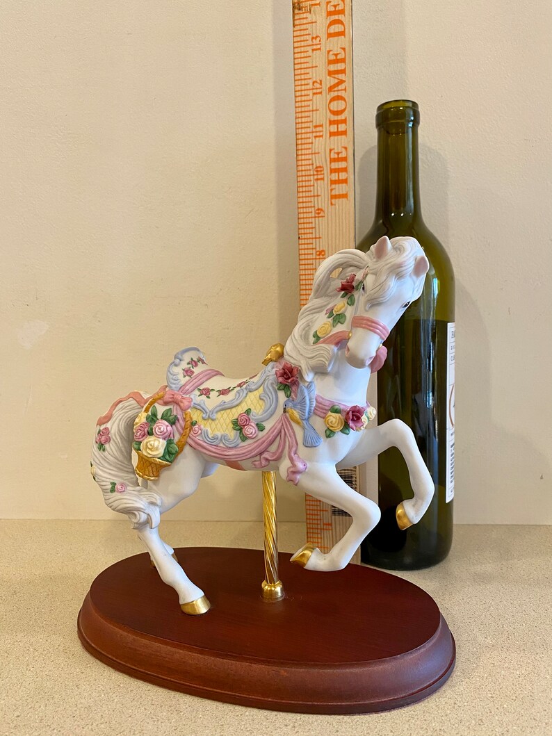 Lenox Carousel Horse 1993 Rose Prancer 8"h 8.5"l - Etsy