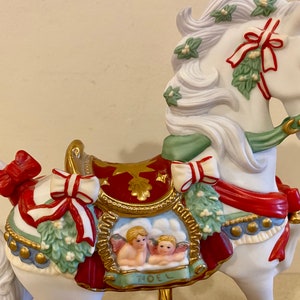 Lenox 1997 Christmas Carousel Horse Noel Angels 8.5" by 8.5" - Etsy