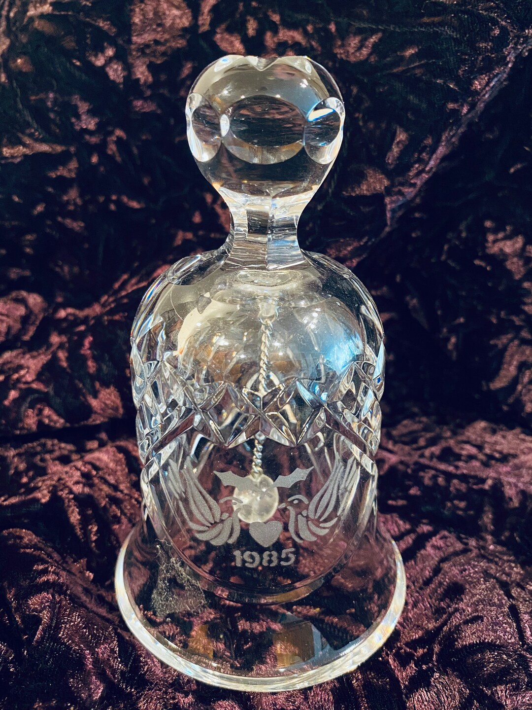 Waterford Crystal 1985 Bell Doves and Heart - Etsy