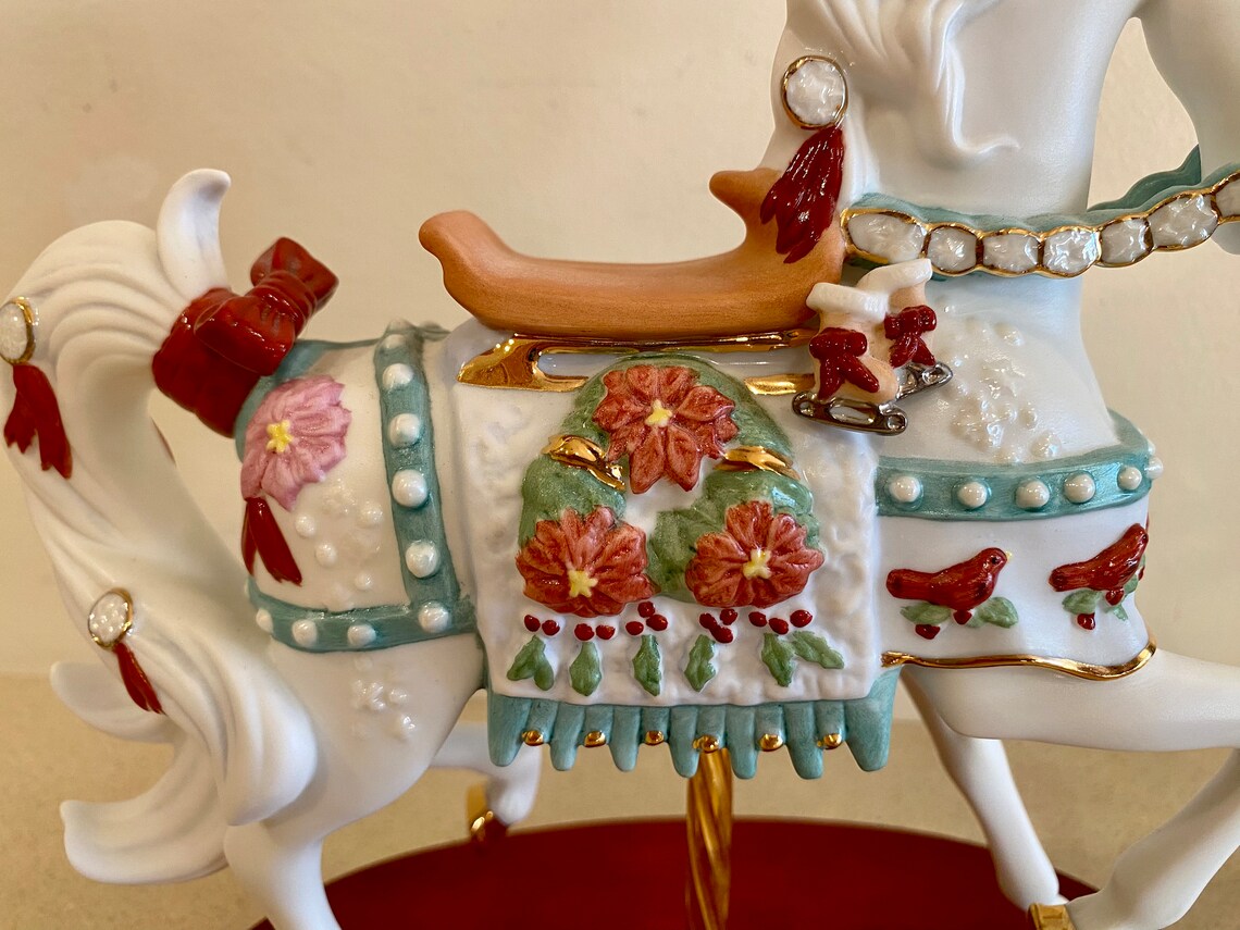 Lenox Christmas Carousel Horse 2005 Slade and Skates 9" by 8.5" Limited ...
