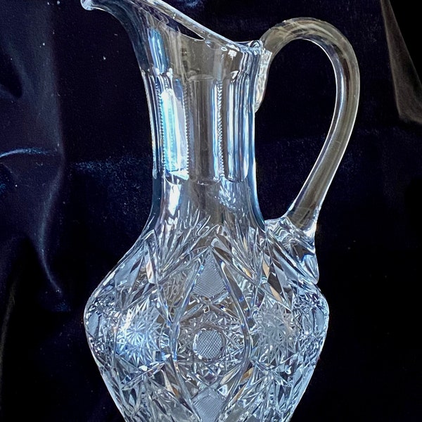 Lead Crystal Pitcher - Etsy
