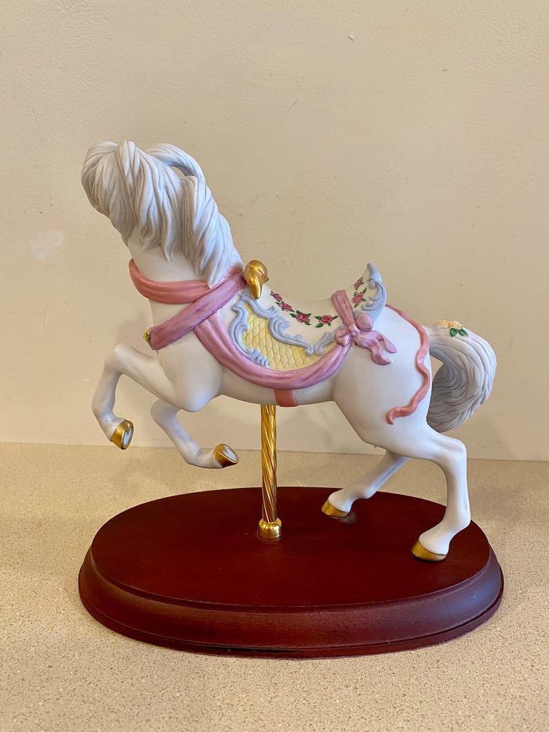 Lenox Carousel Horse 1993 Rose Prancer 8"h 8.5"l - Etsy