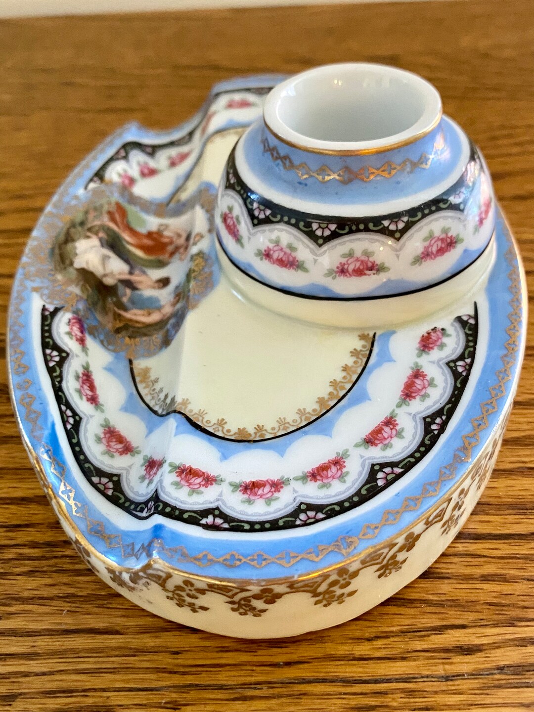 Antique Erdmann Schlegelmilch Suhl 19th Century Porcelain Inkwell ...