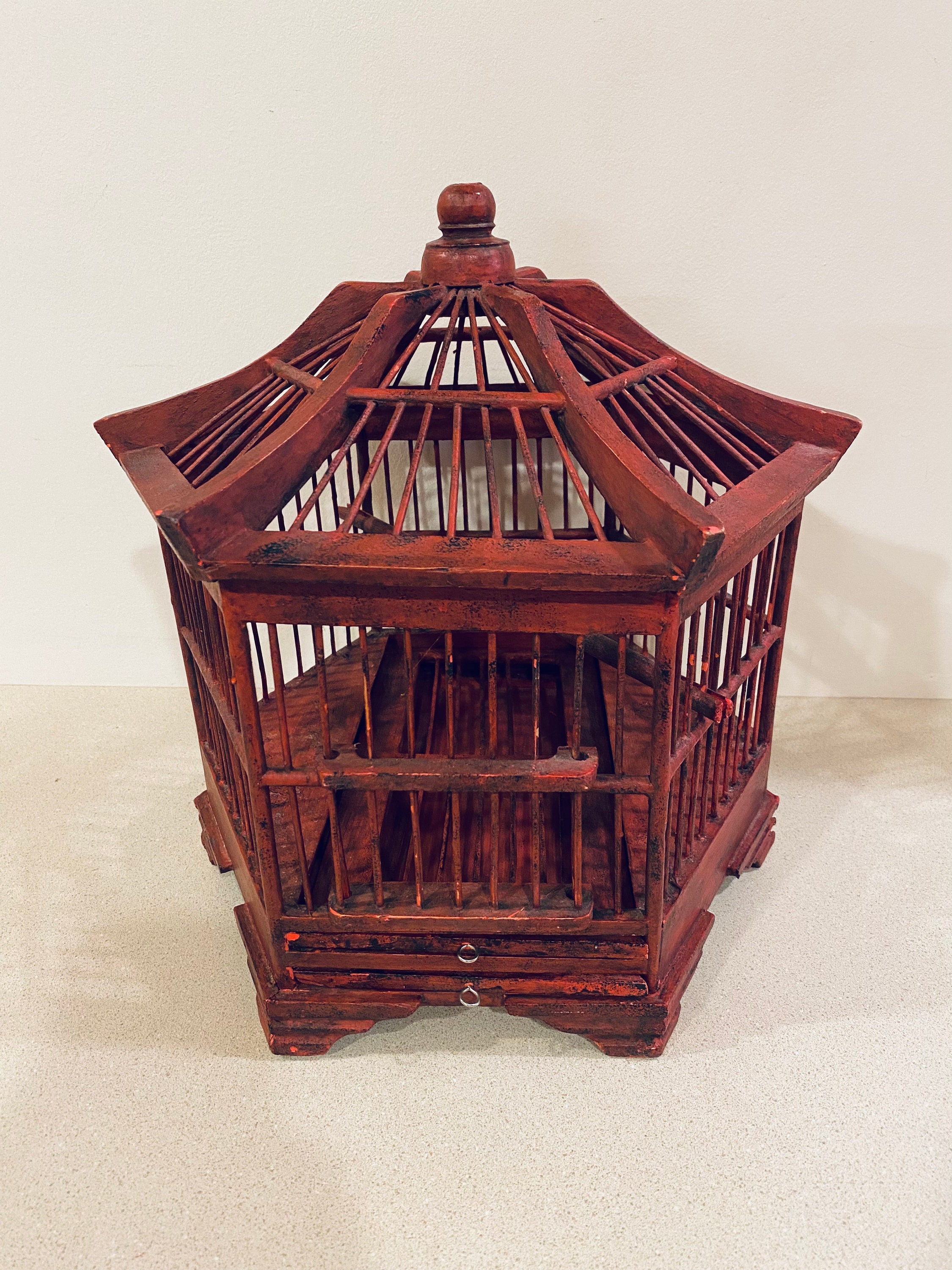 All Wood Hand Crafted Hexagon Bird Cage 12.75"h 13.5"w - Etsy