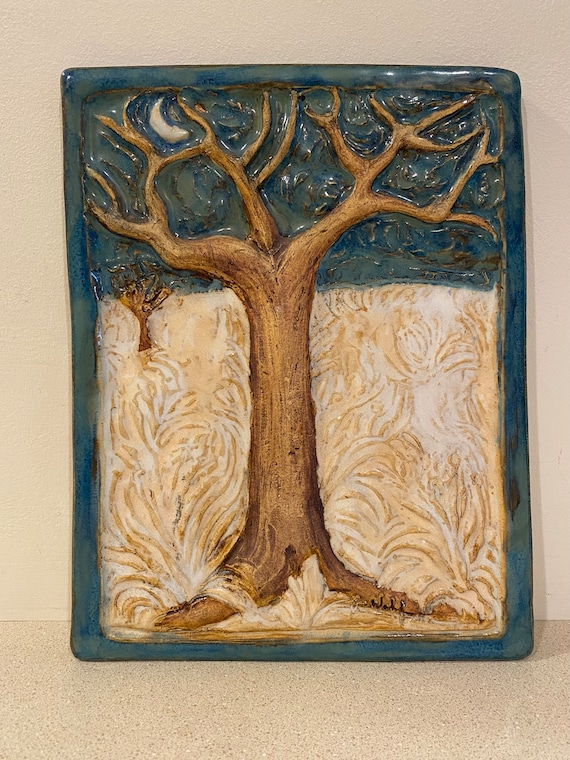 Ceramic Tile Art Tree Mosaic Tile Art Green Tree | Mozaico Decor