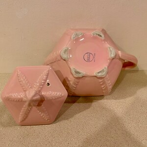 Starfish Pink Teapot Hall Pottery Hexagon 5"h 9.5"l 7"w - Etsy