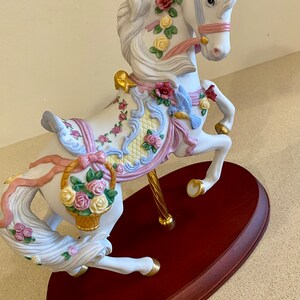 Lenox Carousel Horse 1993 Rose Prancer 8"h 8.5"l - Etsy