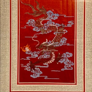 Nanjing Yun Brocade Vintage Chinese Silk Flying Dragon 10.25" by 8" - Etsy