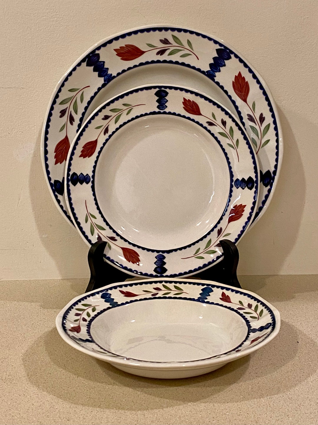 Adams Lancaster Real English Ironstone Dinner, Salad Plates and Soup ...