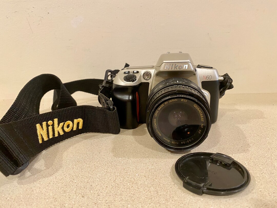 Nikon N60 Camera With Aspherical Lens 28-80mm D With Case 4 Films No ...