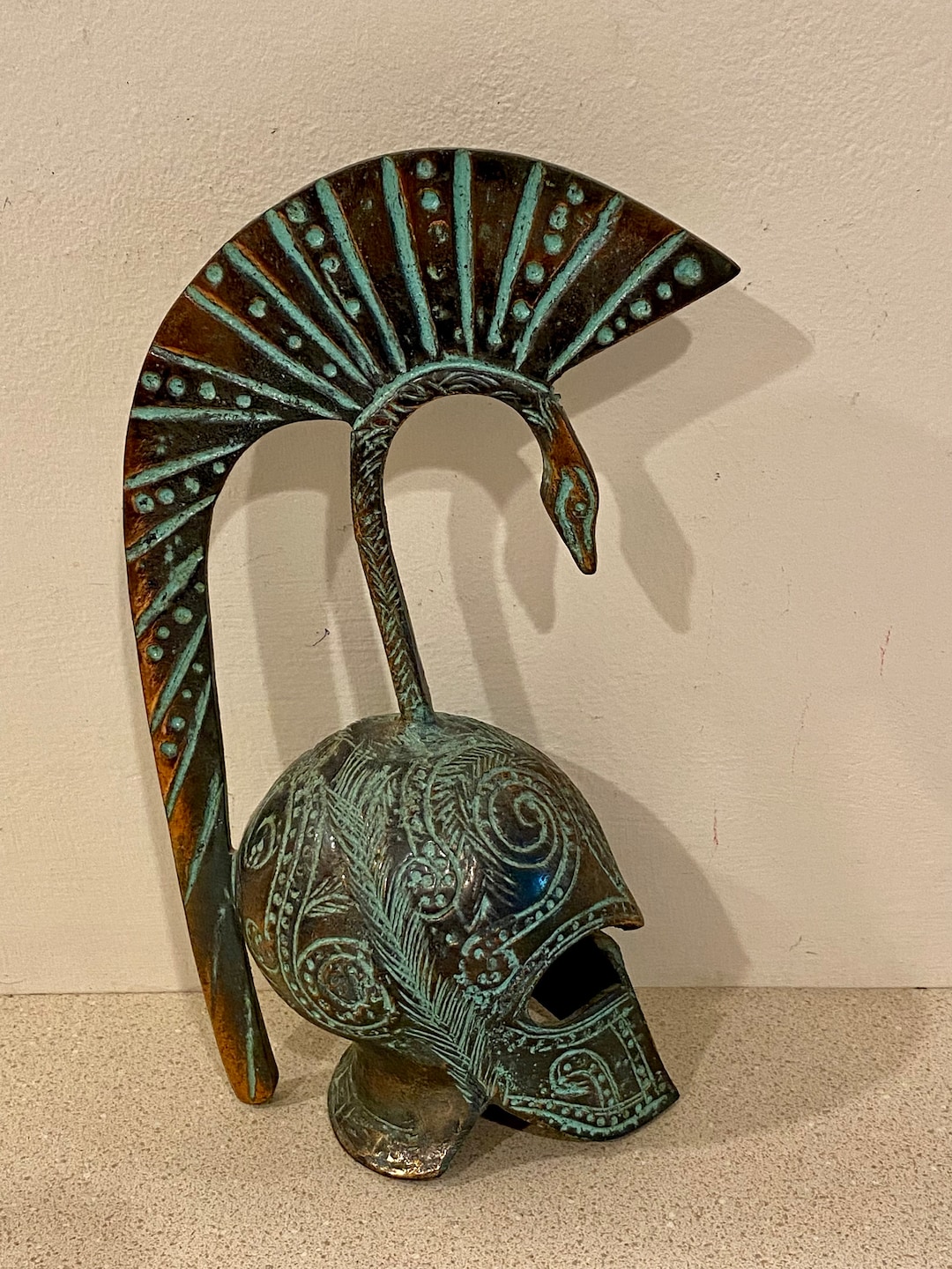 Roman Trojan Gladiator Warrior Serpent Bronze Helmet Bell 7 3/4" - Etsy