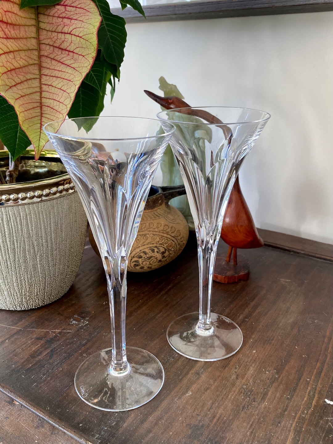 Ceska Danielle Crystal Goblets Champagne Flute 8.5 Signed Price Fis or ...