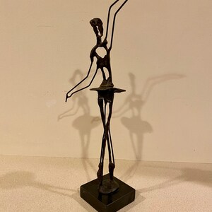 Modern Brutalist Bronze Ballerina Sculpture Alberto Giacometti Style 15 ...