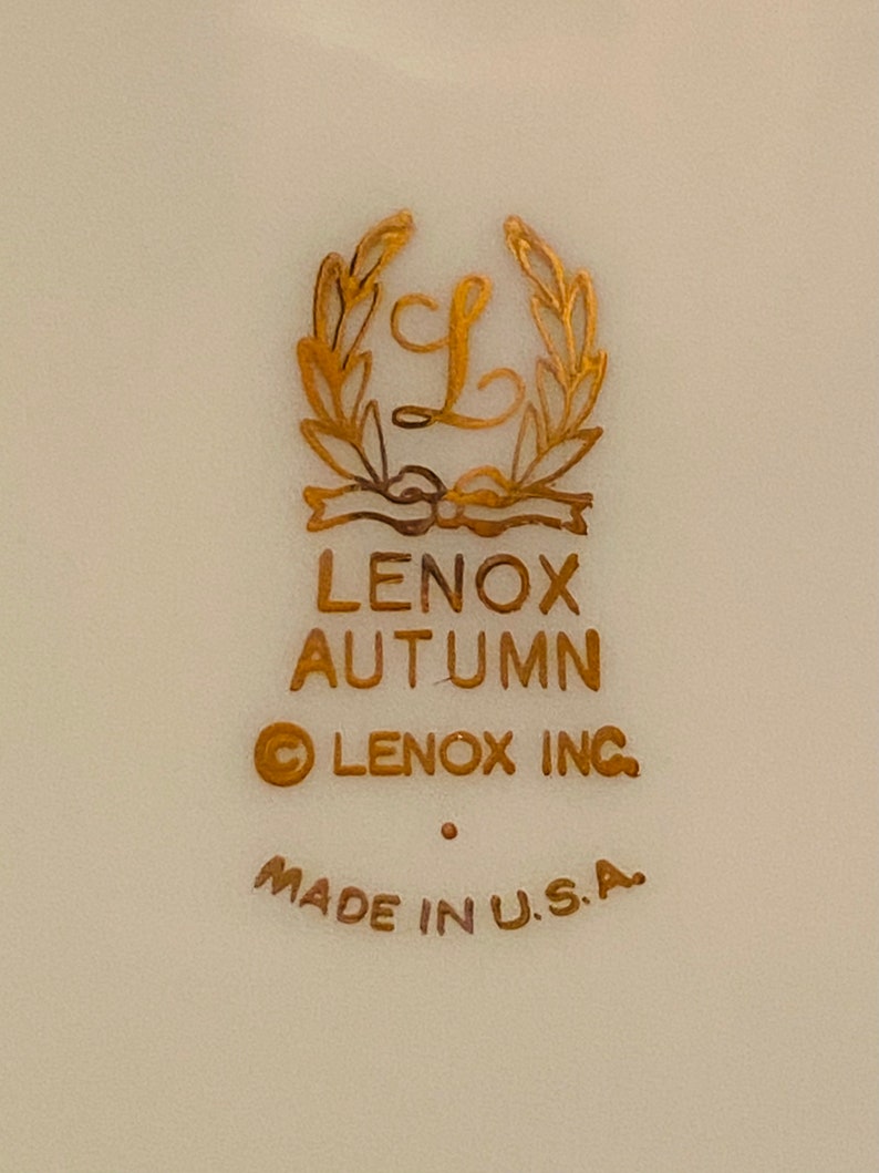 Vintage Mid Century Lenox Autumn Dinner, Salad Plates, Cups and Cream ...