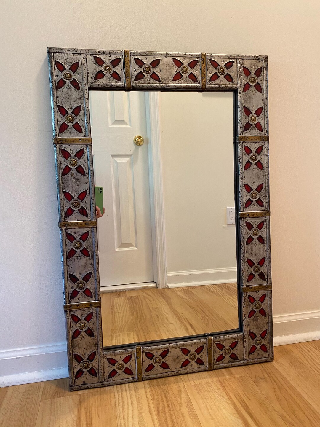 Vintage Pier 1 Syrian/mexican Style Pewter, Brass and Enameled Wall ...