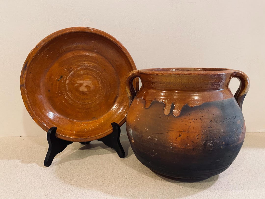Early 19th Century Spanish Rustic Terracotta Cazuela Cooking Pot ...