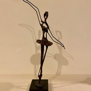Modern Brutalist Bronze Ballerina Sculpture Alberto Giacometti Style 15 ...