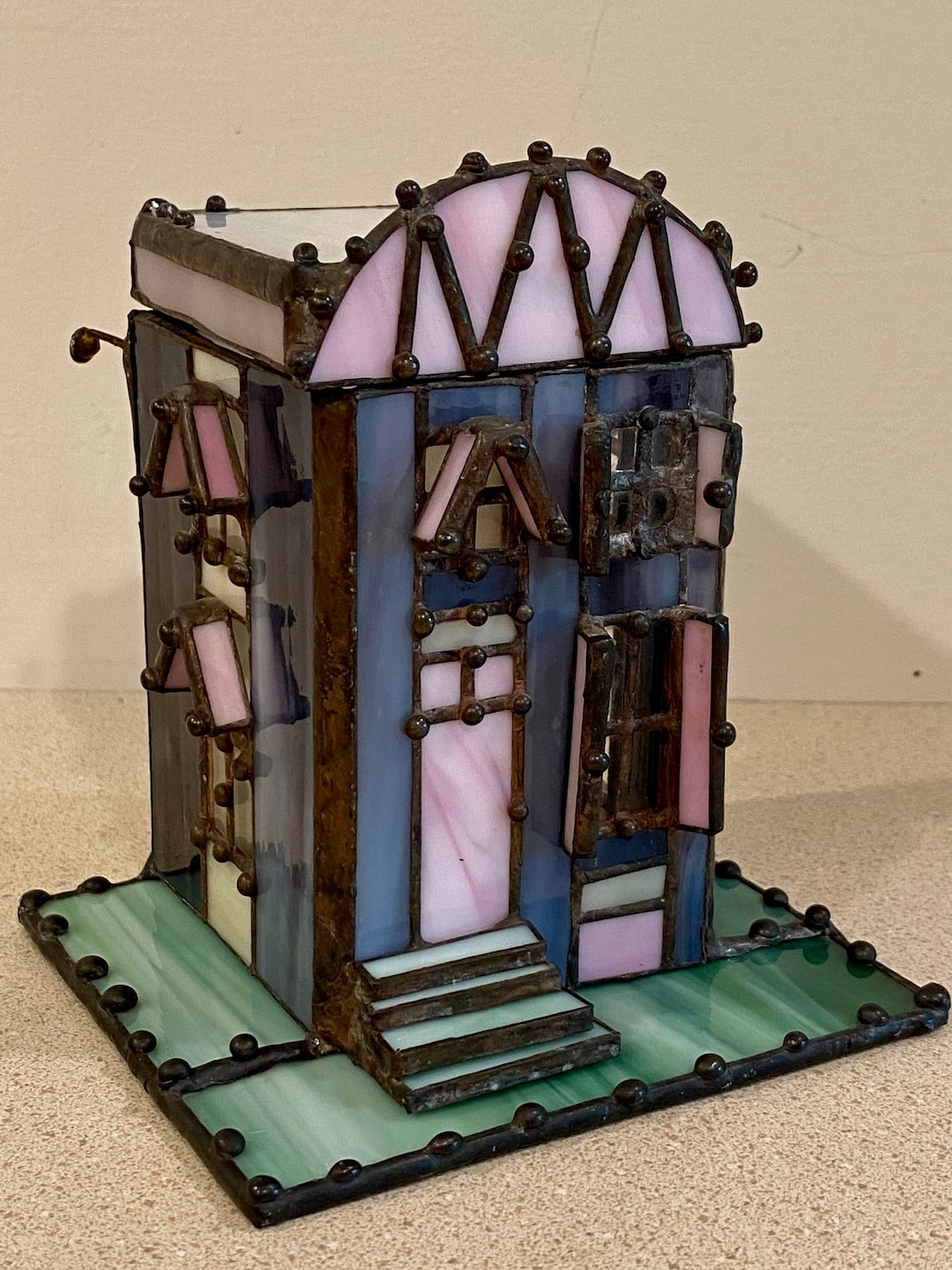 Stained Glass Handmade Miniature Cottage Box Sun Catcher - Etsy