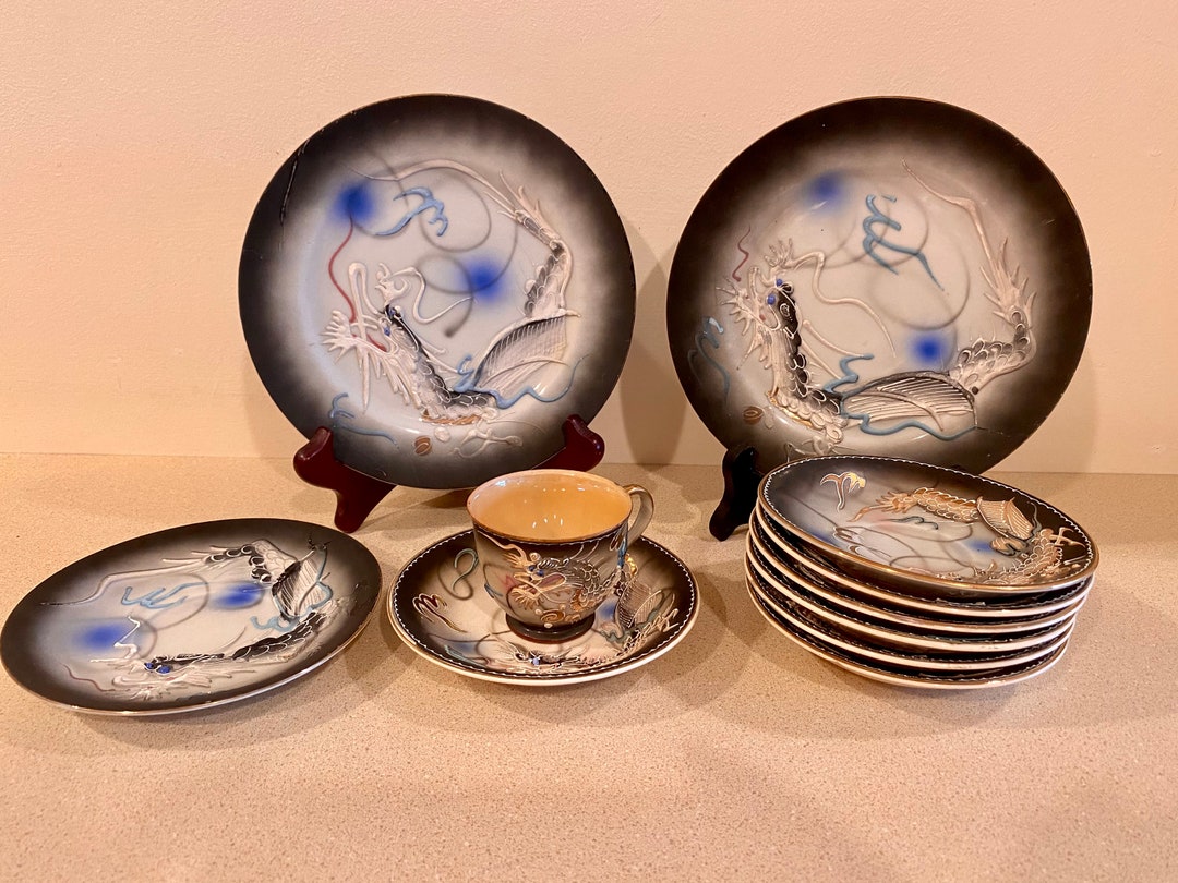 Vintage Moriage Dragonware Porcelain Demitasse 1 Cup 7 - Etsy